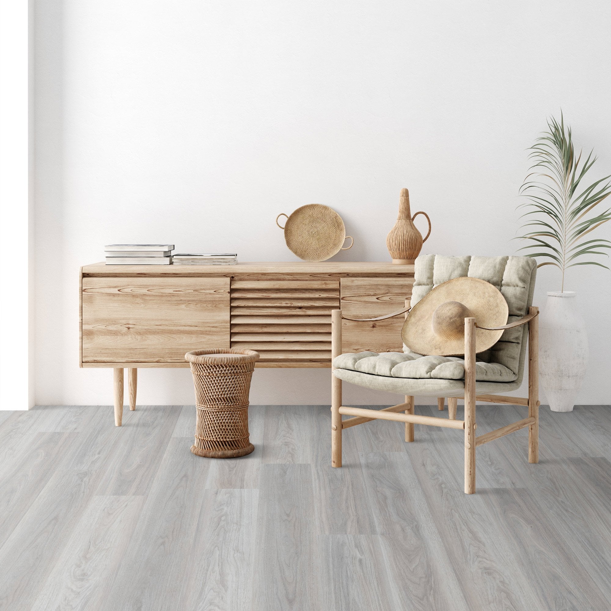 Cool Grey - Impressive 6mm Rigid Core Vinyl Flooring | Leader Online