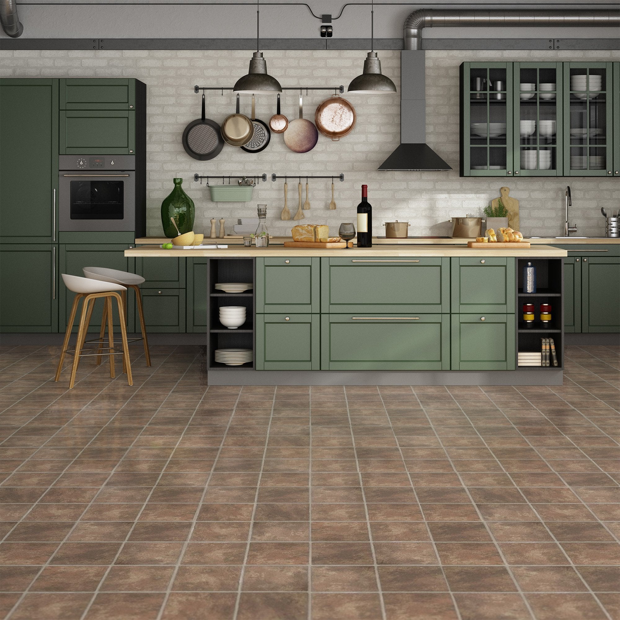 Light Stone - Valm 1.5mm Self-Adhesive Vinyl Tile Flooring | Leader Online