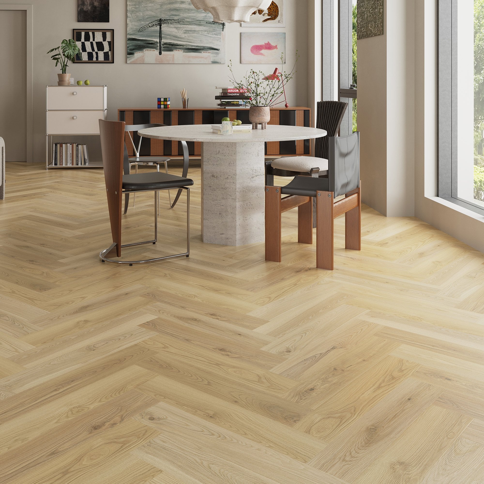Kitchener Oak - Prime Herringbone 5mm Purecoat Rigid Core Vinyl ...