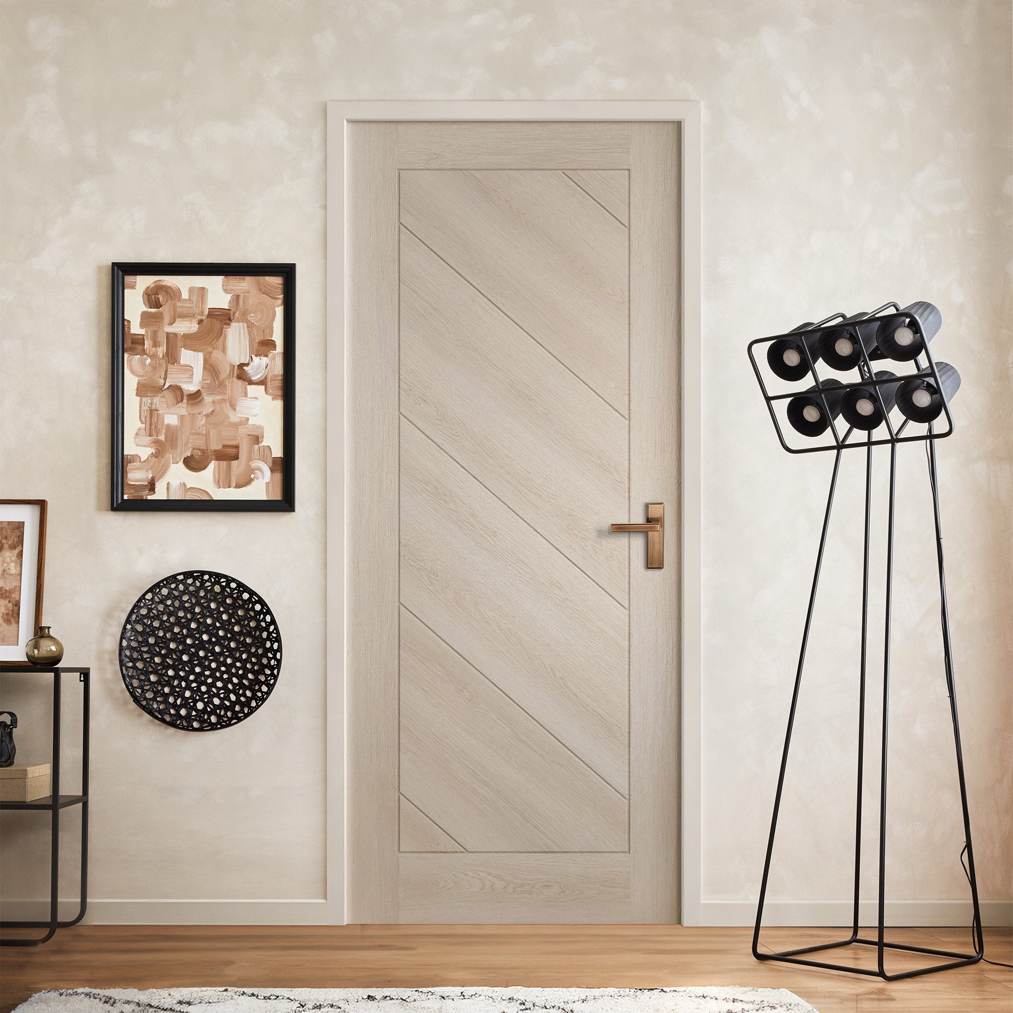 Ivory Fully FInished Internal Endure Laminate Stockholm FD30 Fire Door ...