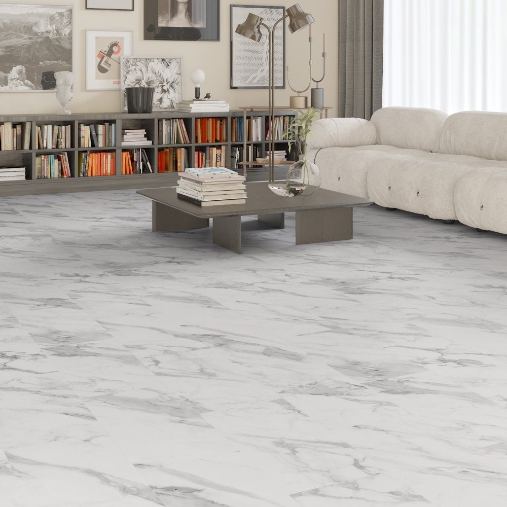 White Marble - Prime Plus 5mm Embossed Purecoat Rigid Core Vinyl ...