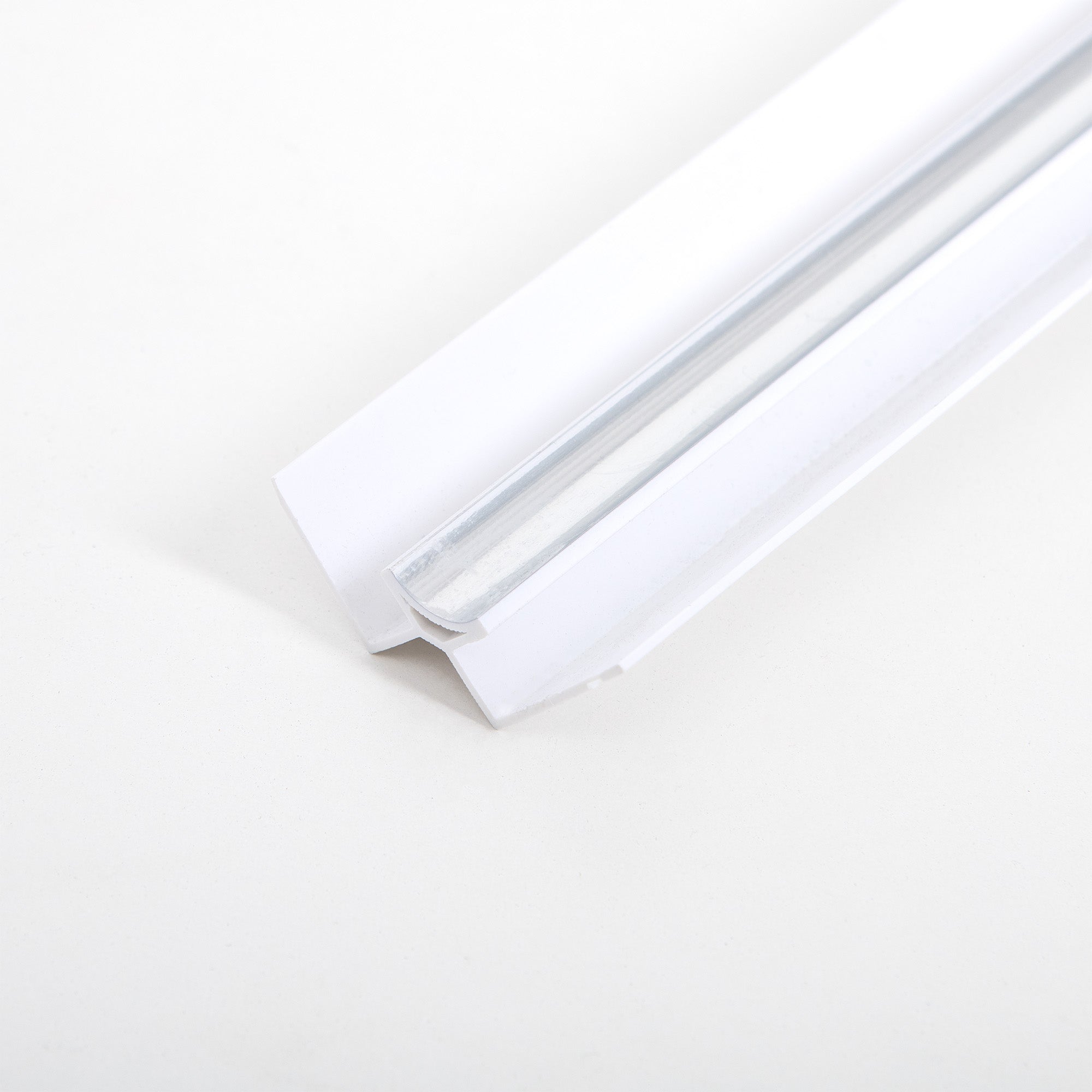 PVC Shower Panel Internal Corner Trim - Silver | Leader Online